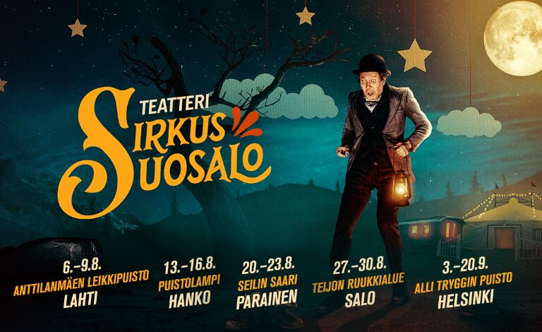 Teatteri Sirkus Suosalo 2026 | Osta lippu helposti | Tiketti